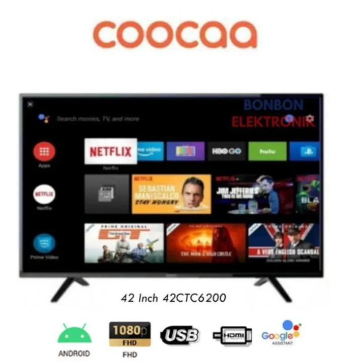 Coocaa LED Smart Android TV 42 Inch 42CTC6200 Full HD | Lazada Indonesia