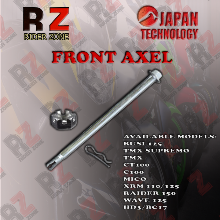 RZ Rizoma Front Axle Motorcycle For TMX / RUSI / MIO / C100 / CT100 ...