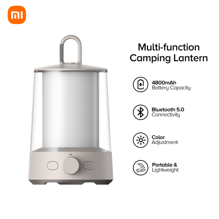 Xiaomi Multi-function Smart Camping Lantern 4800mAh Battery Bluetooth Smart Control IP54 Water ...