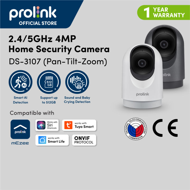 Prolink Dual Band 4MP Home Security Camera cctv camera connect cellphone indoor wifi connect 360 ...