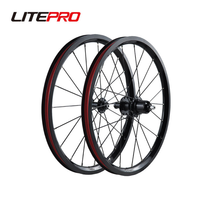 Litepro Folding Bike Outer 7 Speeds Wheelset 20 Hole Alloy 16inch 349 ...