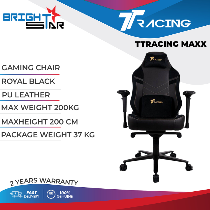 TTRacing Maxx Gaming Chair Midnight Stealth Edition / Royal Black | Lazada