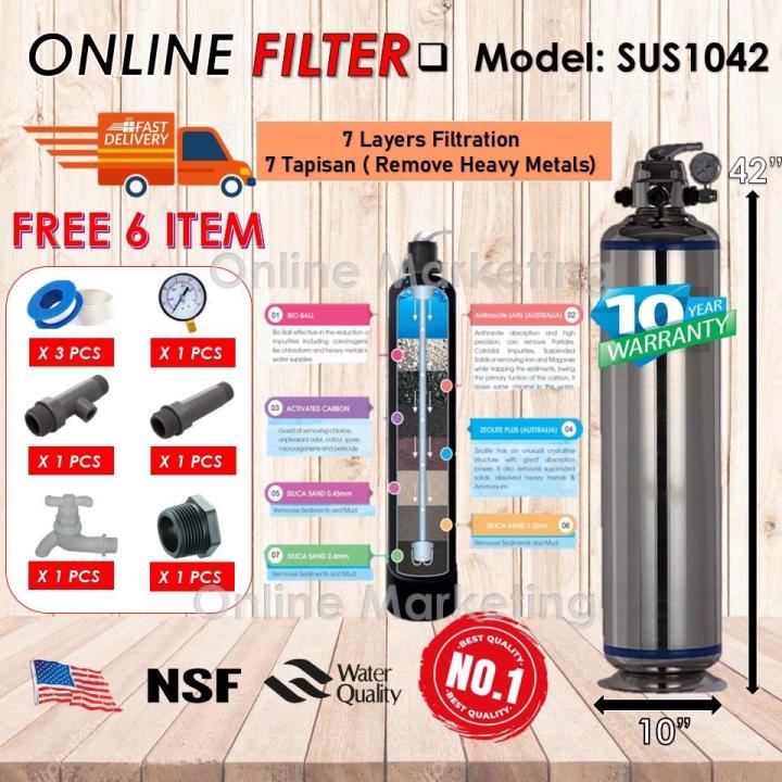 WATERMAN S/S 1042 OUTDOOR SAND WATER FILTER - SUS 304 STAINLESS STEEL ...