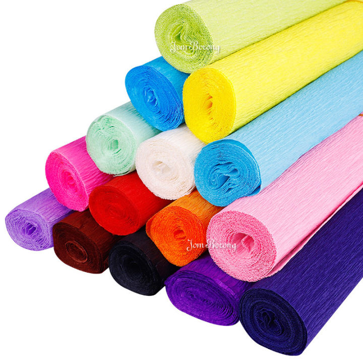 (250x50cm)CREPE PAPER Roll Flower Wrapping 皱纹纸 Bouquet Gift Florist ...