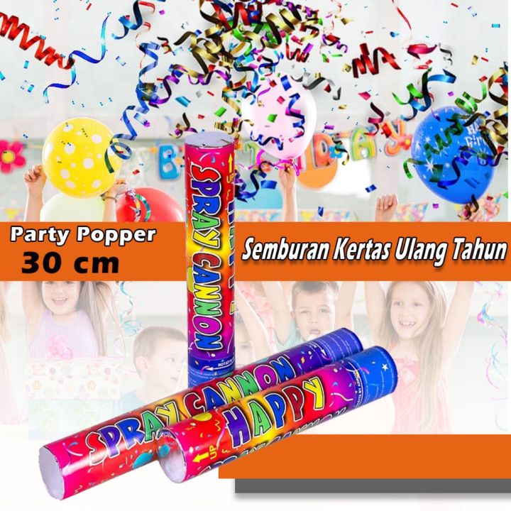 Perlengkapan Pesta Ultah Confetti Popper Party Poper Semburan Kertas ...