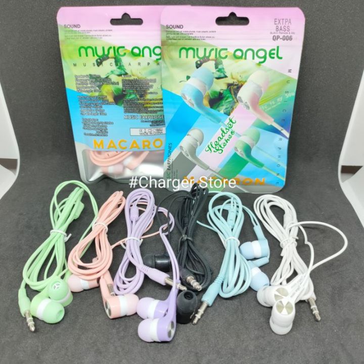 Headset Macaron Musik Angel Handsfree Musik Angel Macaron Mate Color ...