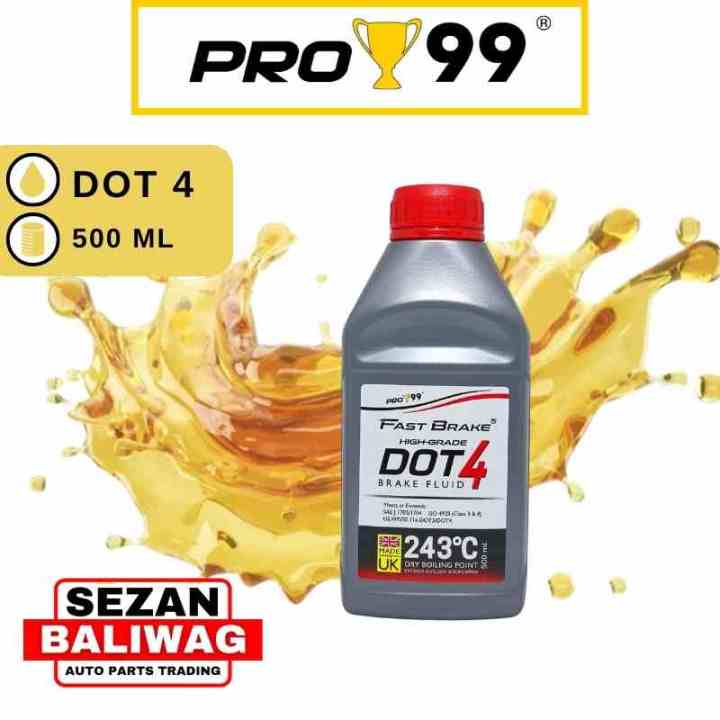 PRO99 BRAKE FLUID DOT 4 500 ML PBF4-8190-500 | Lazada PH