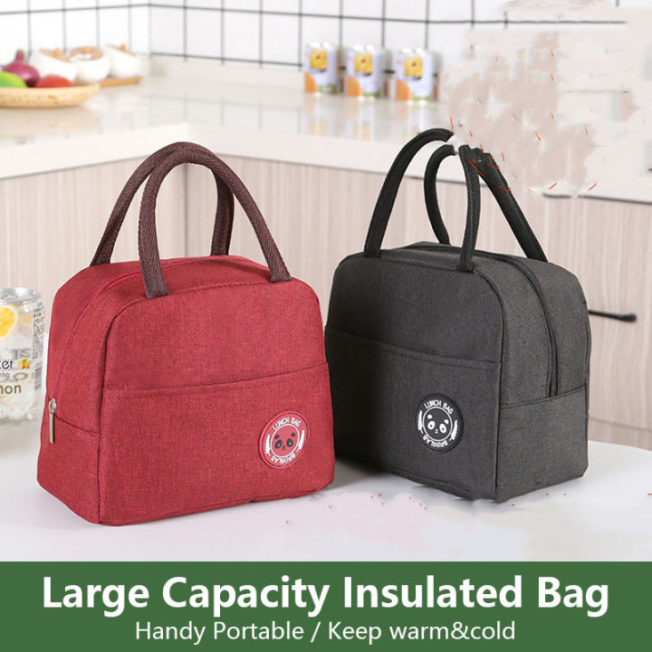 Thickened Insulated Lunch Bags Aluminum Foil Waterproof Tote Bag Multi-functional Warm&Cold ...