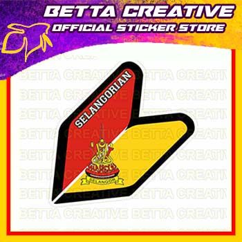 CAR Sticker - JDM Selangor Selangorian Flag [ Betta Creative ] | Lazada