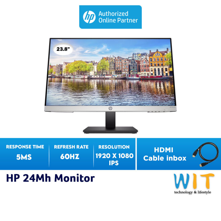 HP 24Mh Monitor - 23.8" / 5ms / FHD / IPS Panel / 60Hz / HDMI / DP ...
