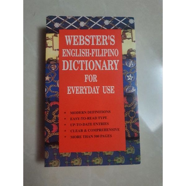 WEBSTER'S English - Filipino Dictionary for everydayvUse | Lazada PH
