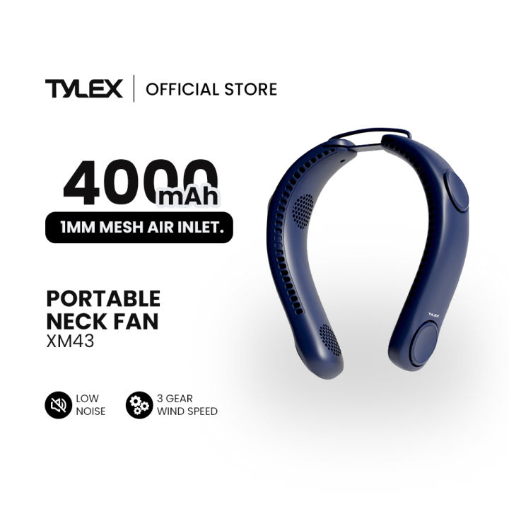 TYLEX XM43 Folding Neck Fan Four Turbine Blade Type-C Charging with ...