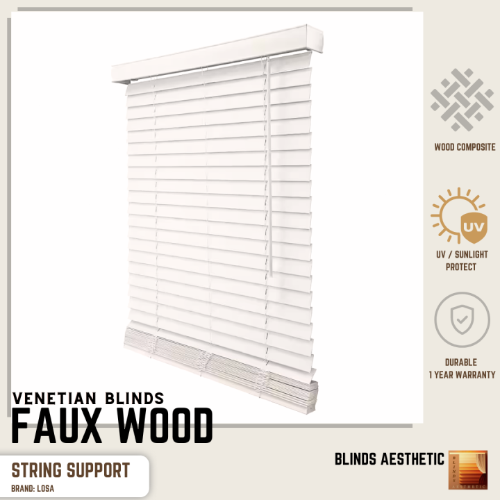 FAUX WOOD Venetian Blinds (LADDER/STRING TYPE SUPPORT) LOSA - we ...