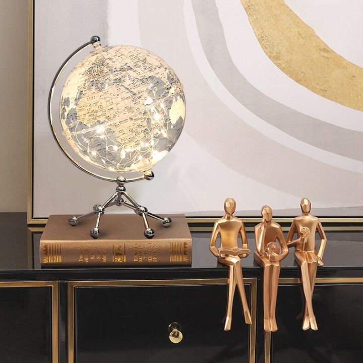 Vintage World Globe Home Decor Map Earth Miniature Room Geography ...