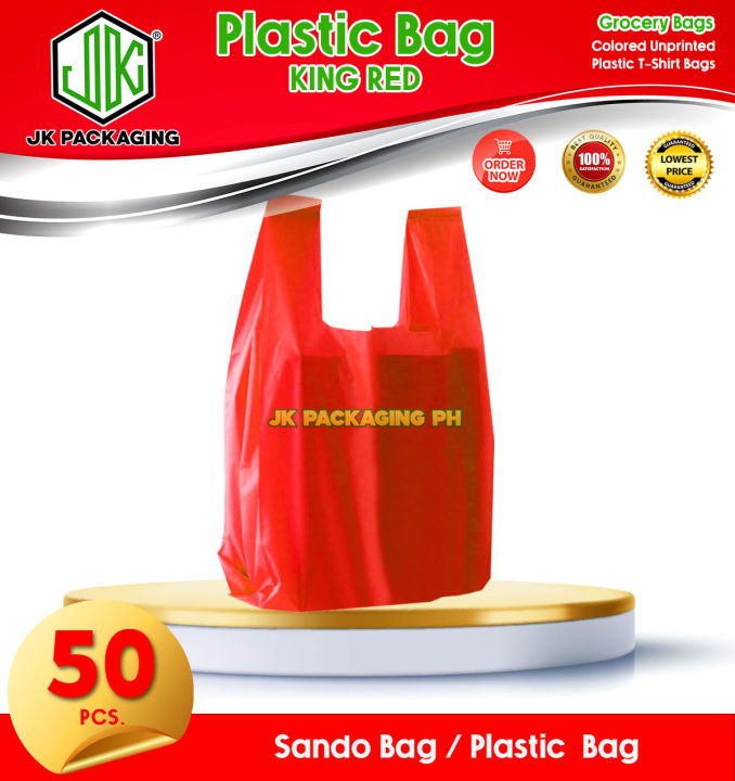 Plastic Sando Bag [ 50 PCS. ] ( RED ) | Lazada PH