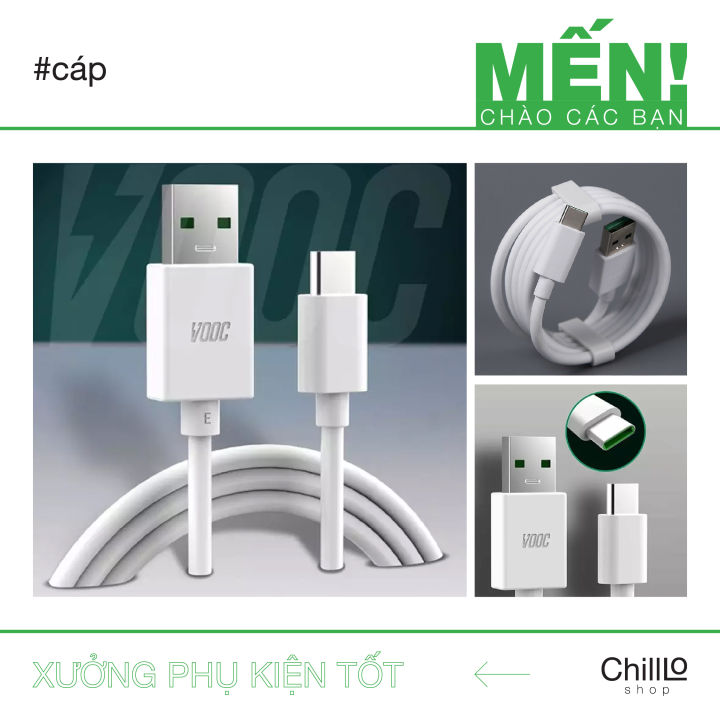 Dây cáp Type-C sạc 5v-4a VOOC 3.0 - VOOC Flash Charge 3.0 dùng cho điện ...