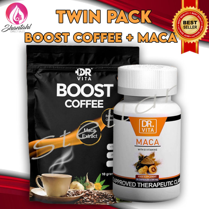 TWIN PACK OF DR.VITA MACA AND DR. VITA BOOST COFFEE SAFE and EFFECTIVE Sexual Booster , MUSCLE ...