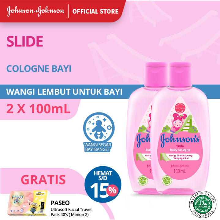 JOHNSON'S Slide Baby Cologne - Minyak Wangi Bayi 100ml - Isi 2 | Lazada ...
