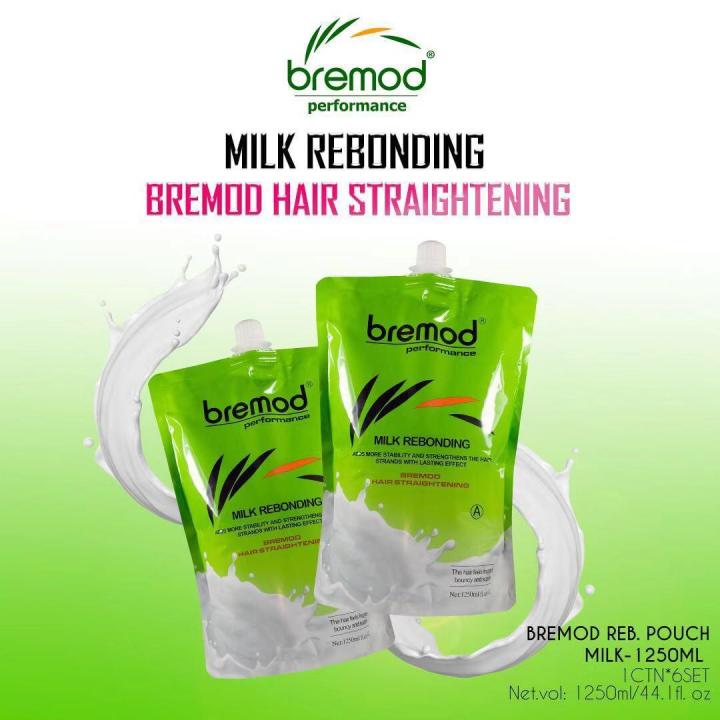 Bremod Milk Rebonding Hair Straightening A and B 1250ML | Lazada PH