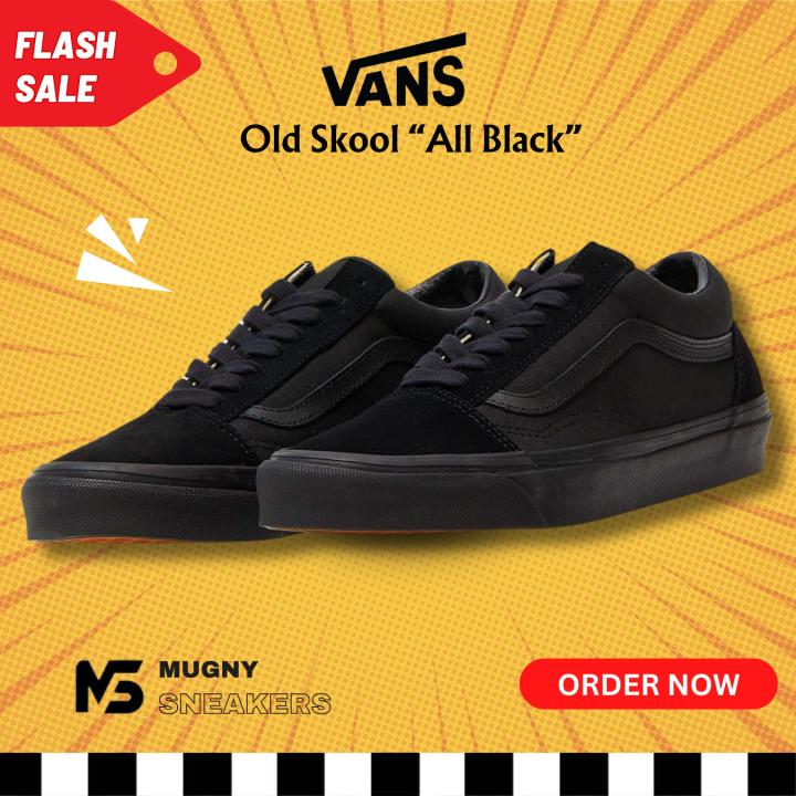 Vans Old Skool All Black รองเท้าผ้าใบแวนส์ สีดำ สุดฮิต Unisex Lazada