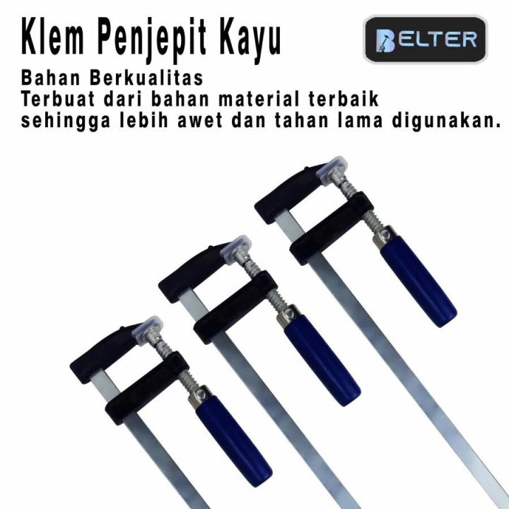 Clamp F Penjepit Kayu 80 x800 cm- Gagang Kayu Klem F Alat Penjepit Kayu ...