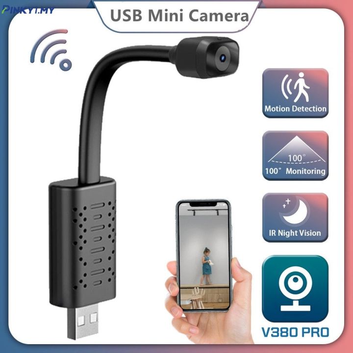 USB Wifi Mini Camera V380 Pro CCTV Security Spy Cam Baby Monitor Spycam ...
