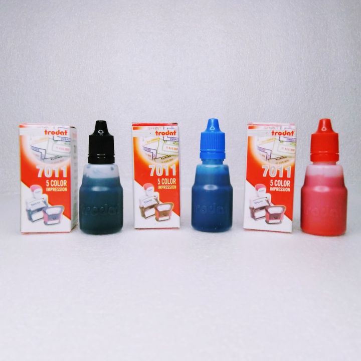 Tinta Isi Ulang Stempel Trodat cap Rubber Stamp Ink Refill Warna ...
