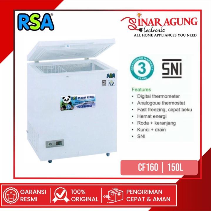 RSA CF160 / CF-160 CHEST FREEZER 150 LITER - GARANSI RESMI | Lazada ...