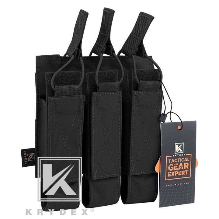 KRYDEX Tactical Modular Triple Magazine Pouch For Hunting MOLLE Triple ...