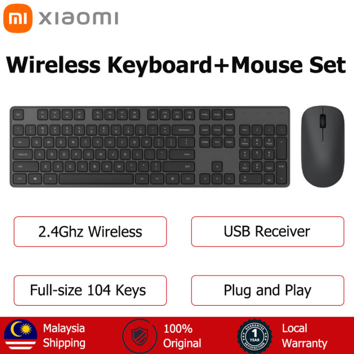 Xiaomi Mijia Wireless Keyboard Mouse Set Combo 2.4GHz Compact Quiet ...