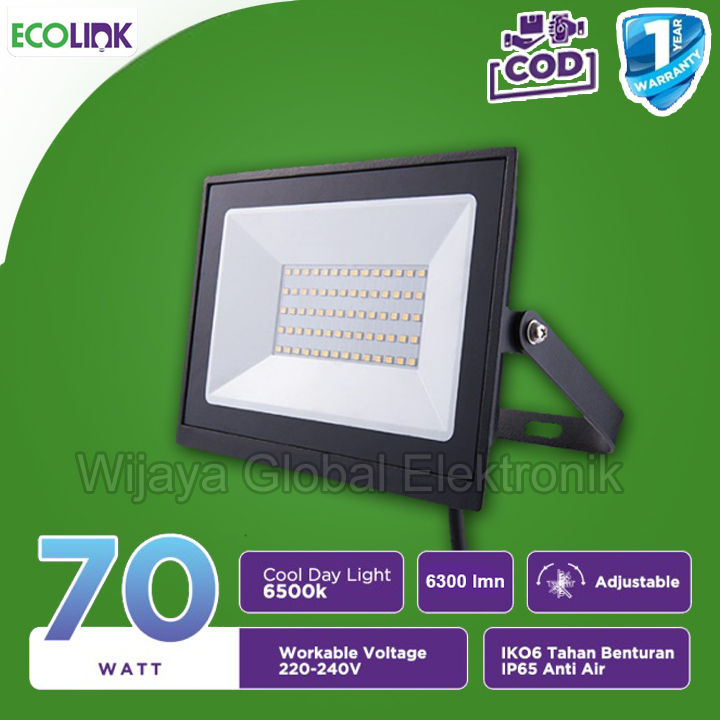 Lampu Sorot LED Ecolink 70 Watt GARANSI 1 TAHUN / Putih Ready / Kap ...