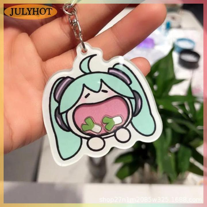 JULYHOT Hatsune Miku Keychain Animation Peripheral Cartoon Cute ...
