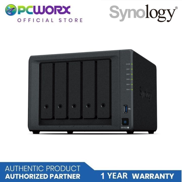 Synology 5-bay DiskStation DS1522+ (Diskless) Versatile Data Hub for Home and Office | NAS ...