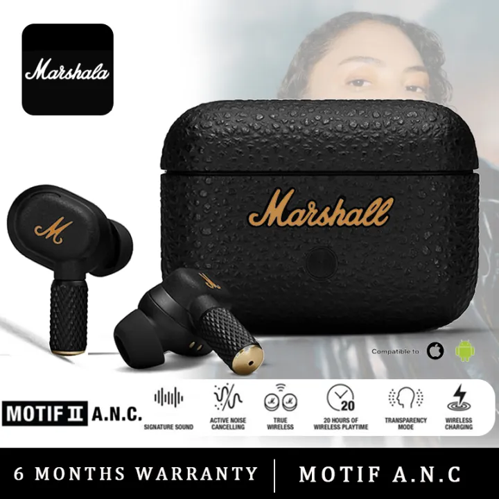 【รับประกัน 1 ปี】หูฟังที่ขายดีที่สุด Marshala Motif II ANC หูฟังไร้สาย ...