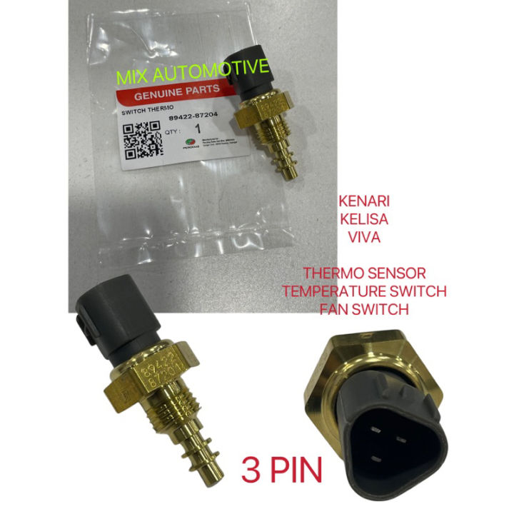 100% Perodua Kenari Kelisa Viva 3Pin Thermo Sensor Temperature Radiator ...