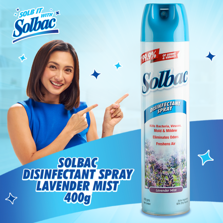 Solbac Disinfectant Spray Lavender Mist 400g | Lazada PH