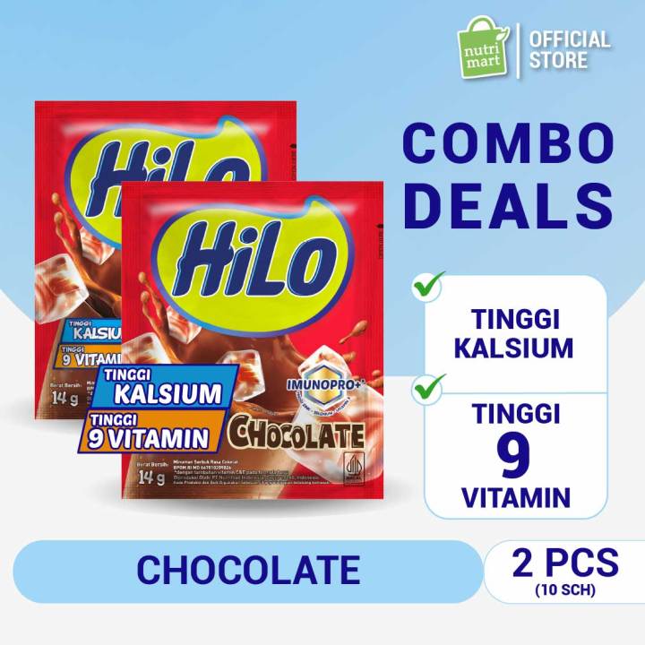 Twin Pack : HiLo Chocolate 10 Sch - Minuman dengan Cokelat Tinggi ...