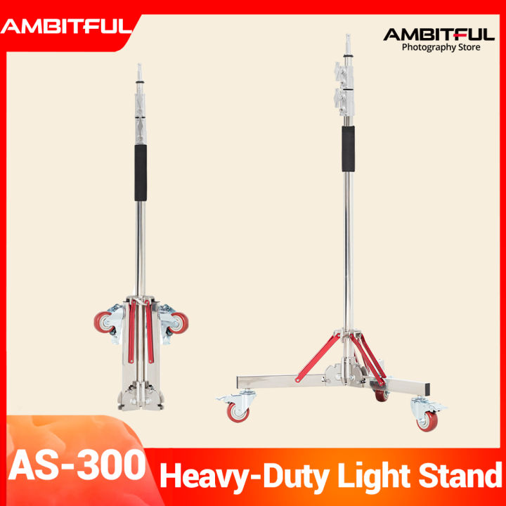 AMBITFUL AS-300 Heavy Duty Stand Stainless Steel Light Stand 120cm ...