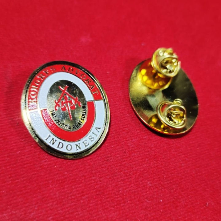 pin bros logam kuningan lencana jabatan pangkat KAI/ADVOKAT KAI ...