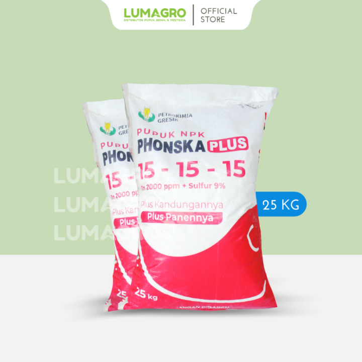 Pupuk NPK Phonska Plus 15-15-15 25kg Kemasan Pabrik Tabur Kocor Nutrisi ...