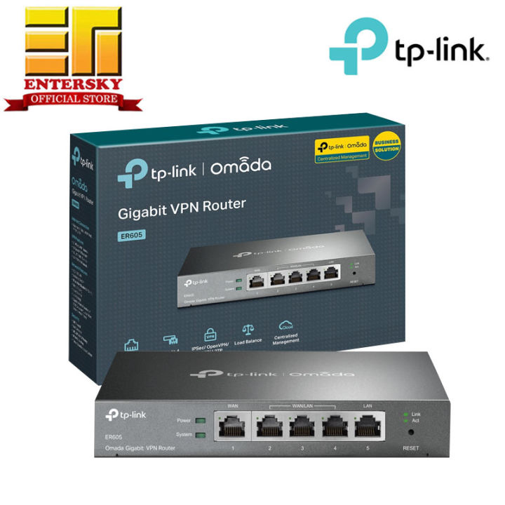 TP-Link TL-R605 (ER605) SafeStream Omada Gigabit Multi-WAN VPN Router ...