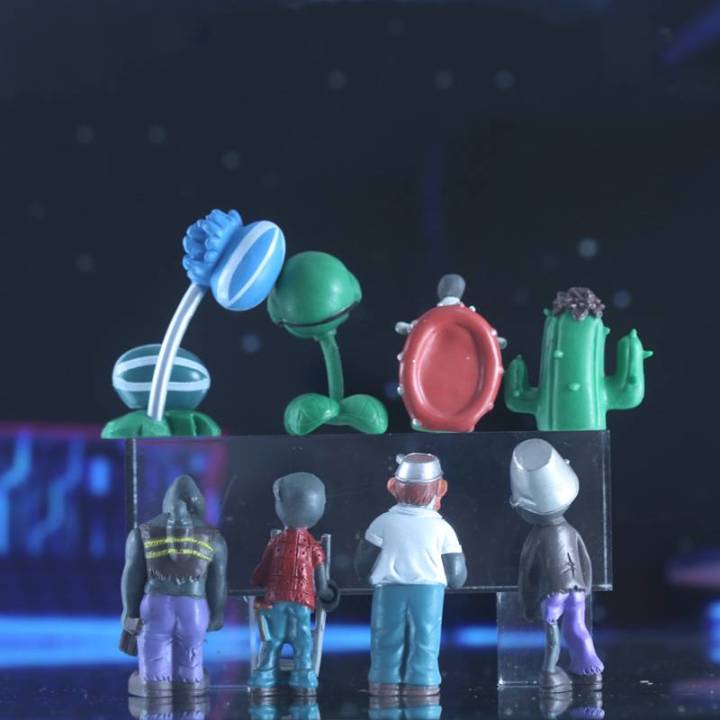 8pcs PVZ Action Figure Plants vs Zombies Buckethead Ladder Giga ...