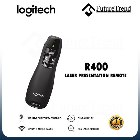Logitech R400 LASER PRESENTATION REMOTE For basic slide navigation | Lazada