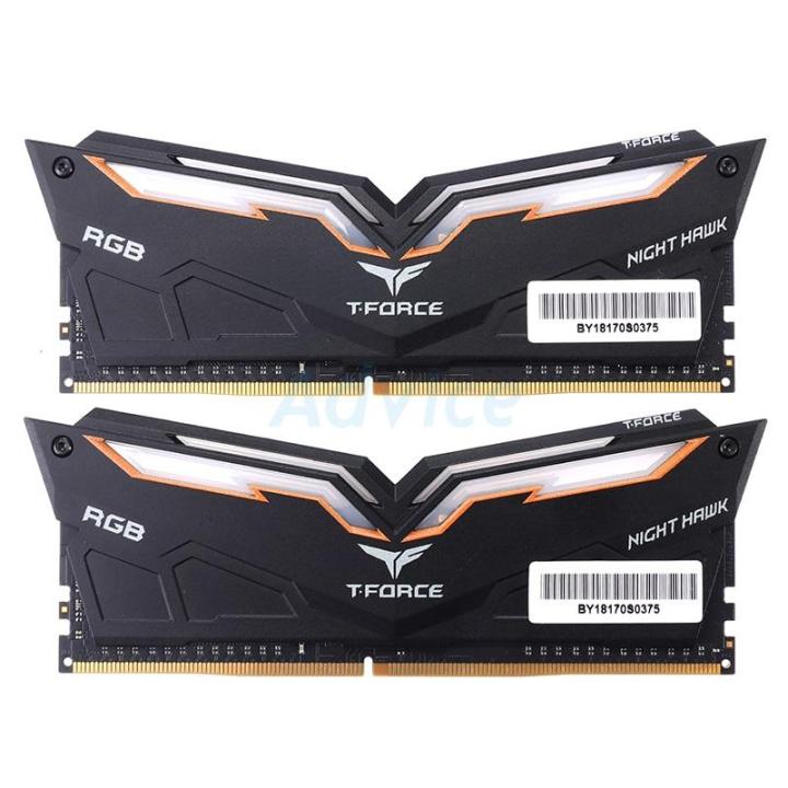 TEAM แรม RAM DDR4(3200) 16GB (8GBX2) Night Hawk RGB White | Lazada.co.th