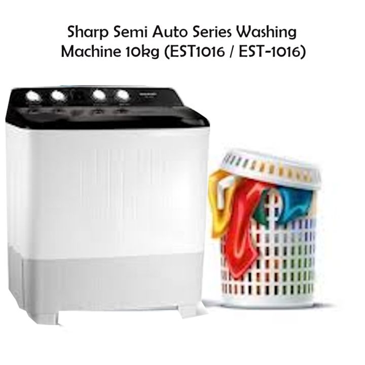 SHARP EST1016 - 10KG SEMI AUTO WASHING MACHINE | Lazada