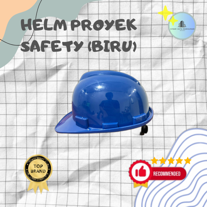Helm safety Warna Biru/Blue Helmet Safety Proyek SNI dengan Kualitas ...