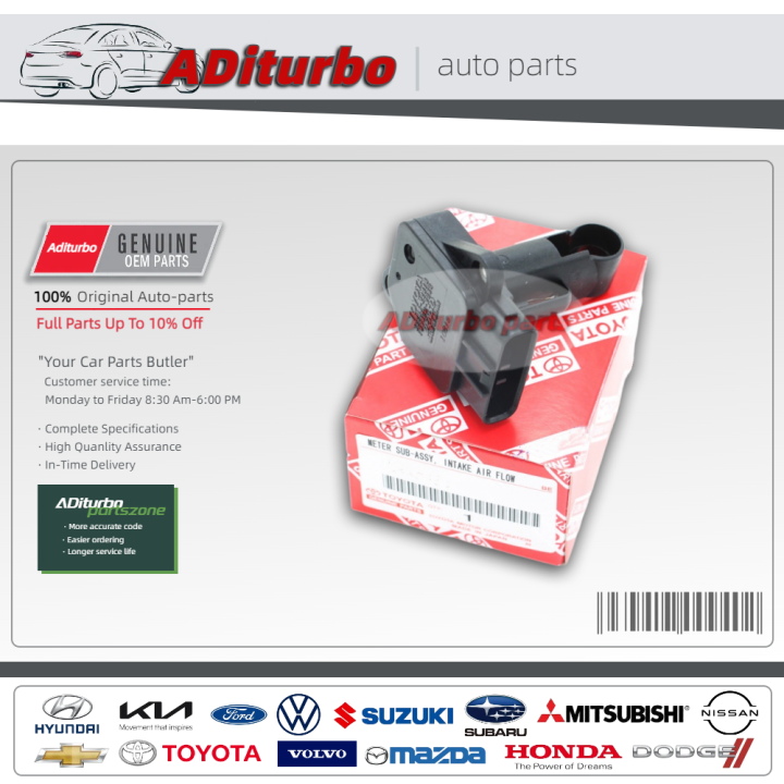 GENUINE MASS INTAKE AIR FLOW SENSOR FOR TOYOTA FORTUNER/HILUX/4RUNNER ...