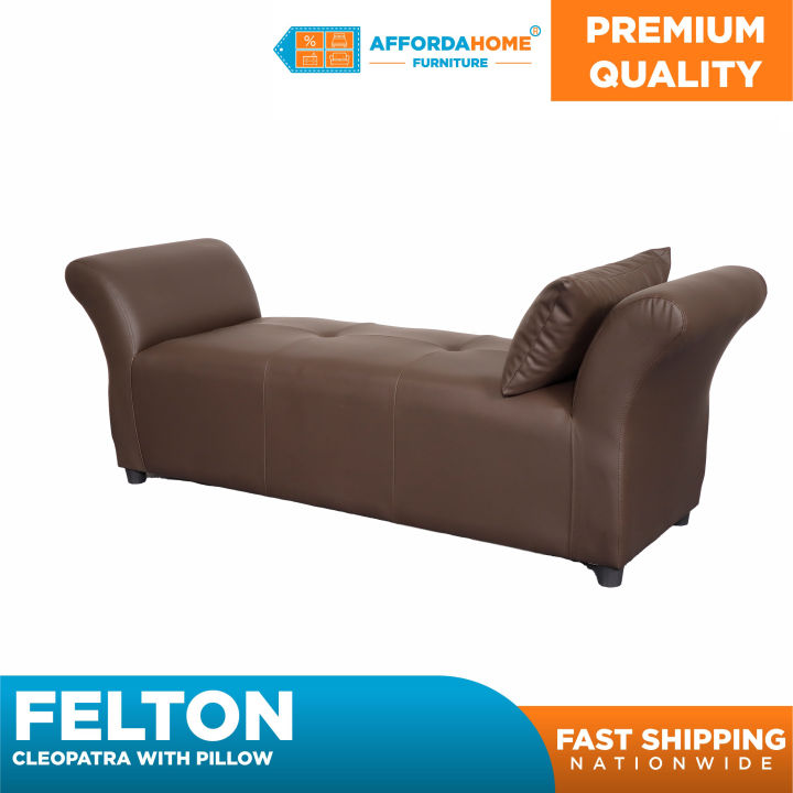 FELTON LEATHER CLEOPATRA Affordahome Furniture 2 Seater Leather Sofa Chenille Upholstered Chaise Contemporary Wood Furniture 6 Months Local Warranty Lazada Lazada PH
