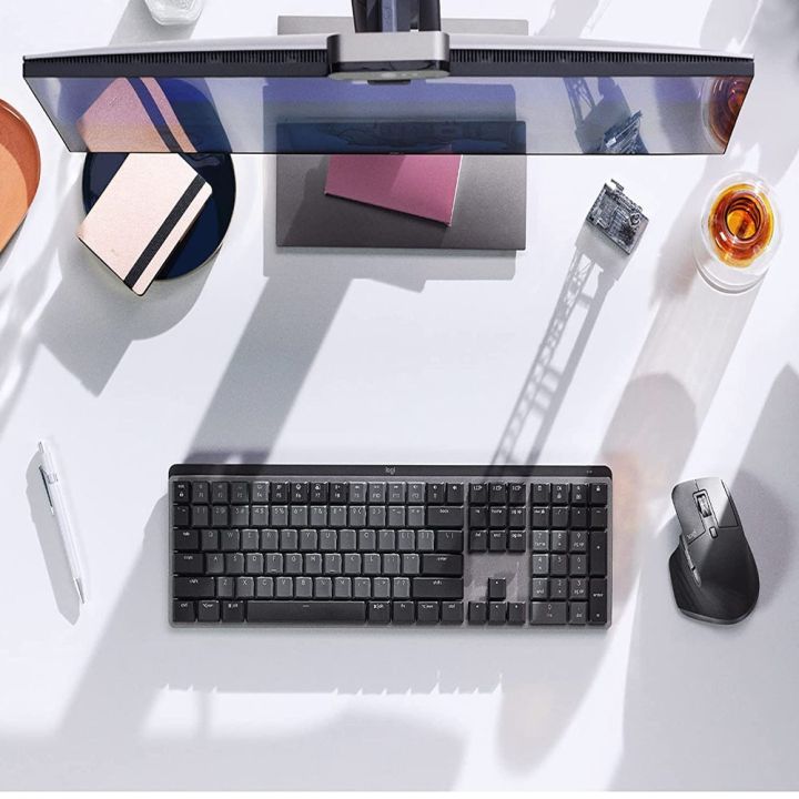 Logitech MX Mechanical Wireless Bluetooth Keyboard with Logi Bolt USB ...