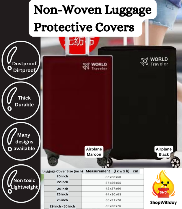 【ShopWithJoy】Luggage Protective Cases Travel Luggage Cover Penutup ...